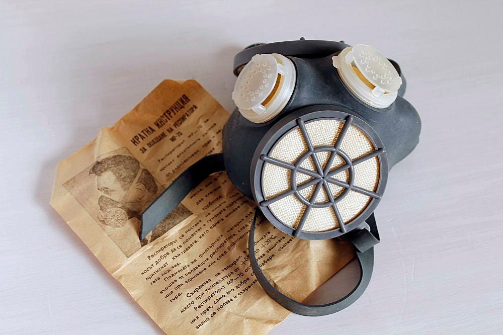 Vintage Military Gas Mask – Army Respirator, Industrial Dust Mask ...