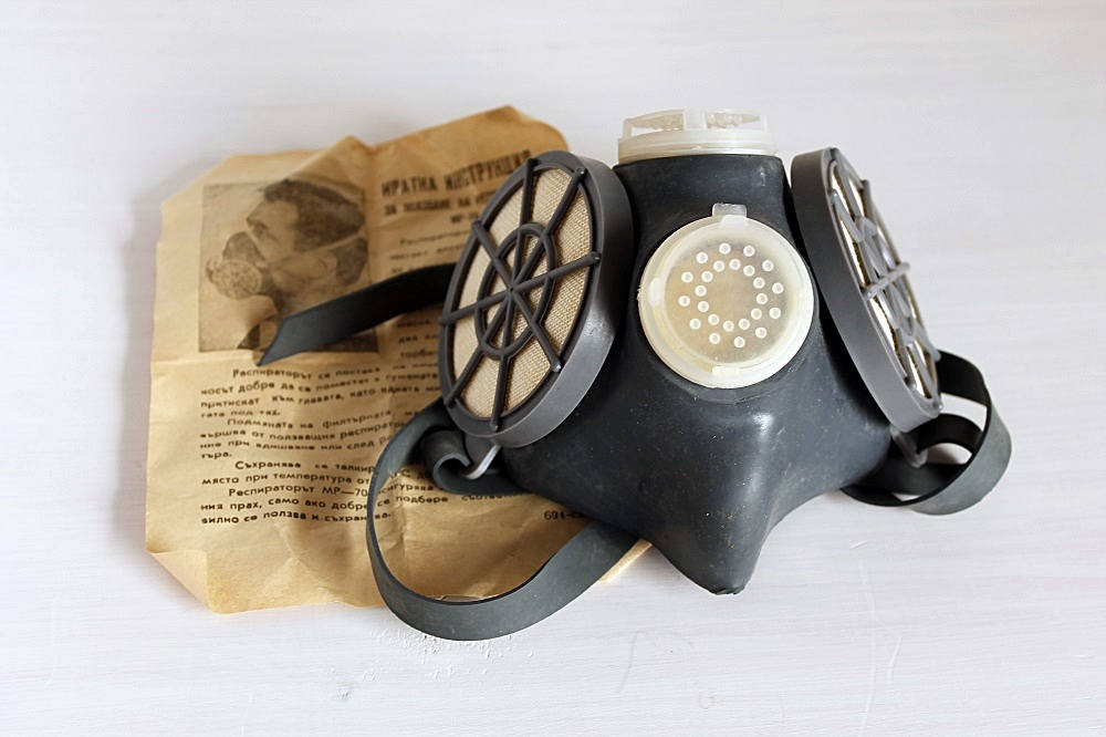 Vintage Military Gas Mask – Army Respirator, Industrial Dust Mask ...