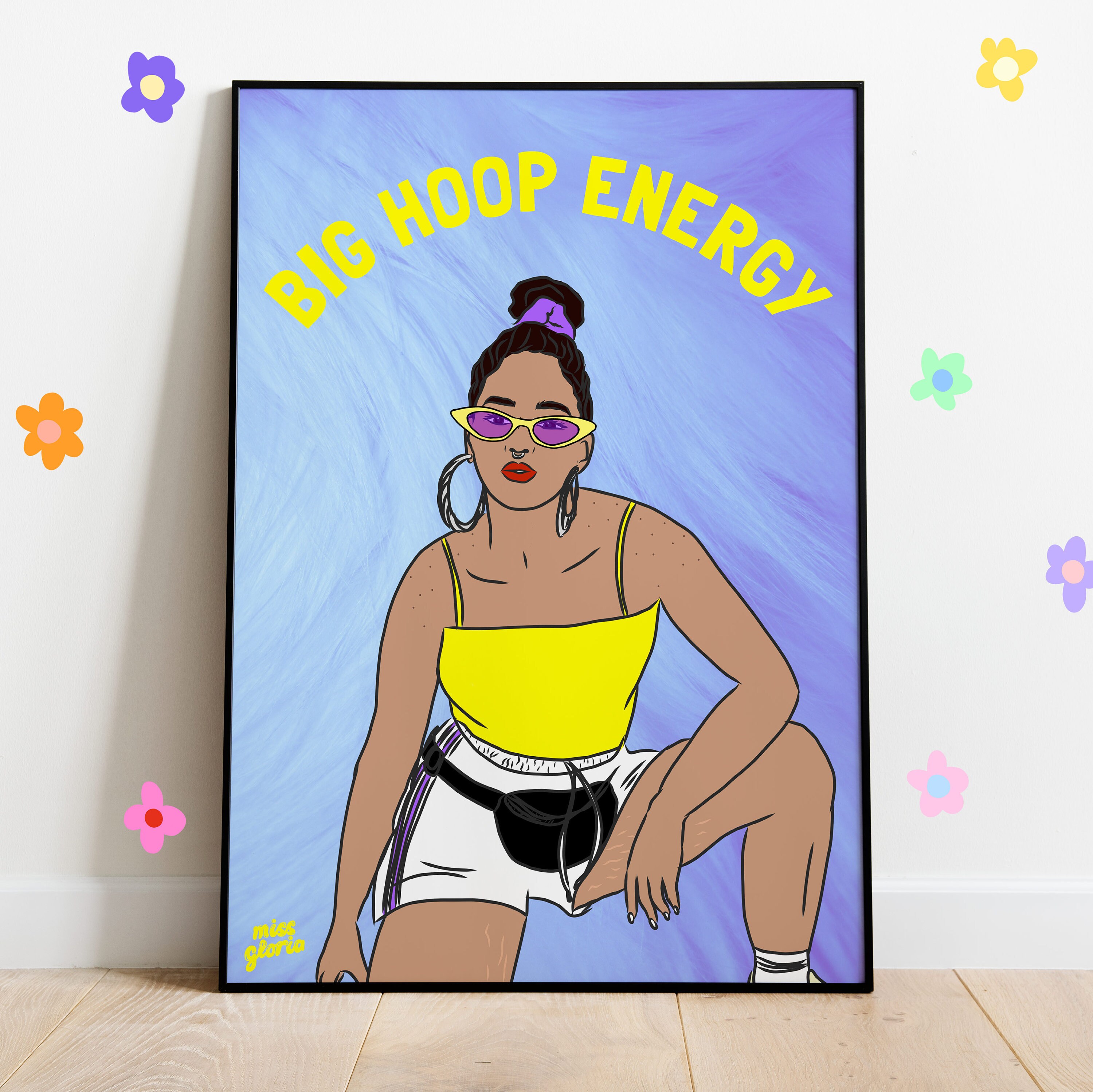BIG HOOP ENERGY Print, Feminist Wall Art Print, Digital Illustration - Etsy
