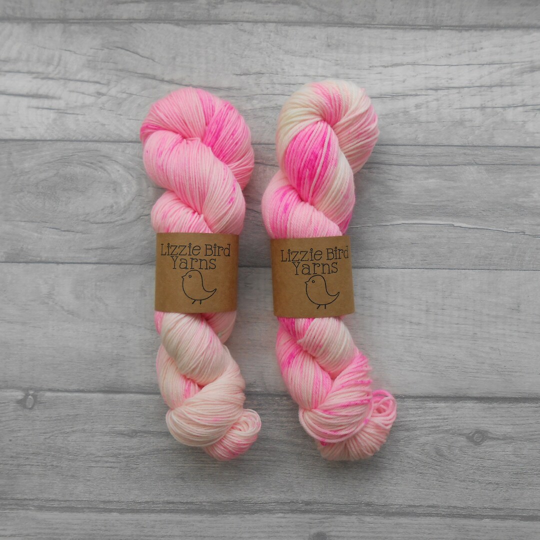 Pink Parfait - 100g Hand Dyed Yarn Crochet Knit Pink Drifts Speckled ...