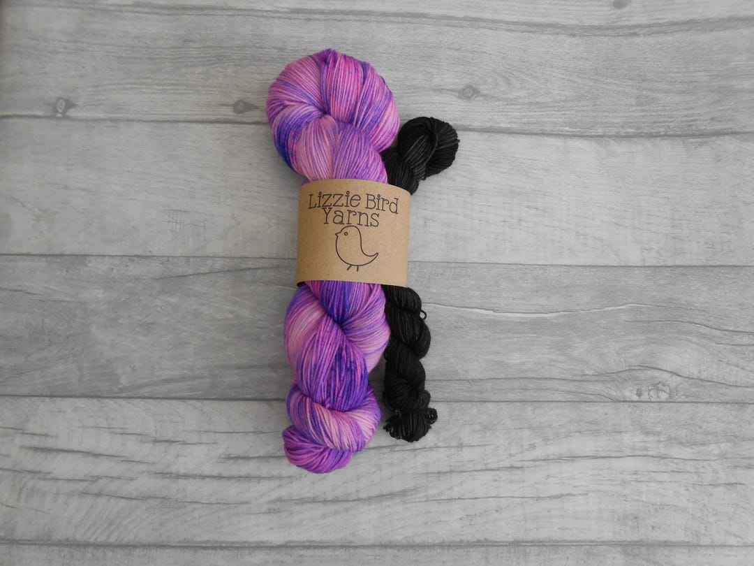 Never Never Land Sock Set - 100g/20g Hand Dyed Yarn Crochet Violet Pink ...