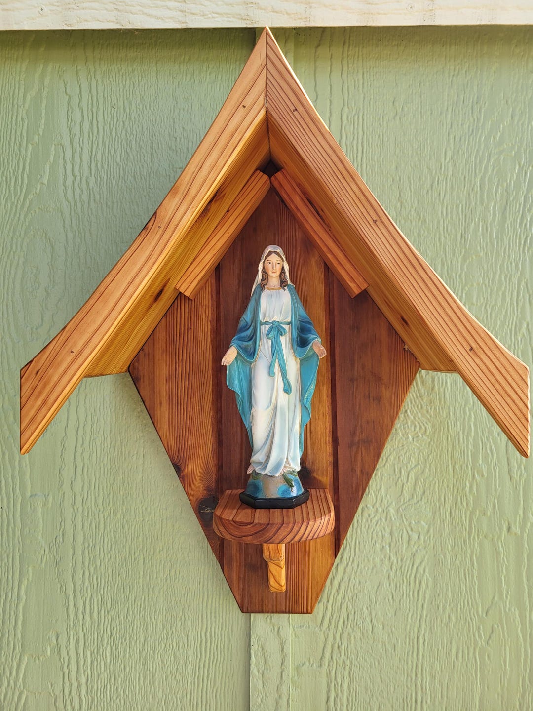 Cedar Wayside Garden Shrines - Marian, Crucifix, Etc - Etsy