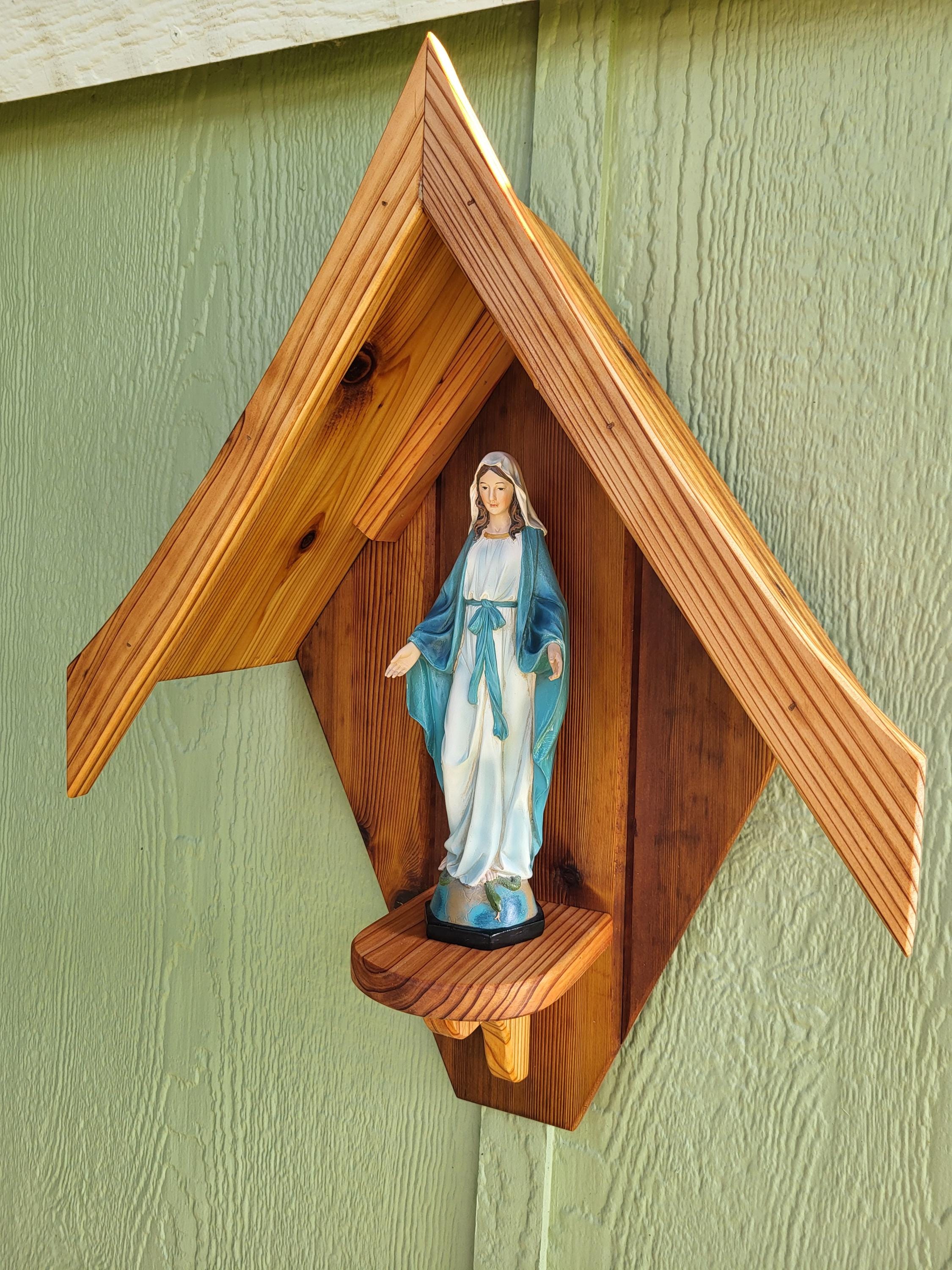 Cedar Wayside Garden Shrines - Marian, Crucifix, Etc - Etsy