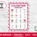 Valentine Day Scavenger Hunt Game Printable INSTANT DOWNLOAD - Etsy