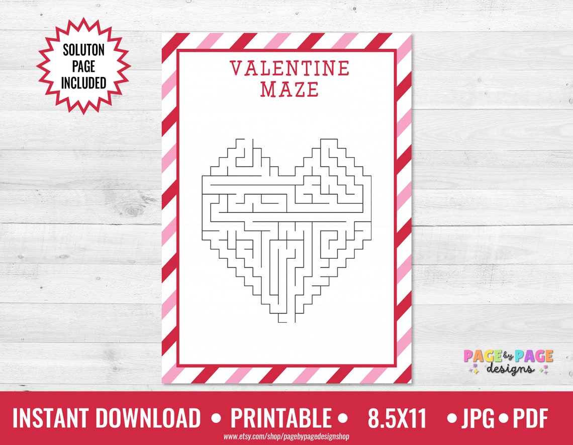 Valentine's Day Puzzles Crossword, Maze, Word Scramble, Wordsearch ...