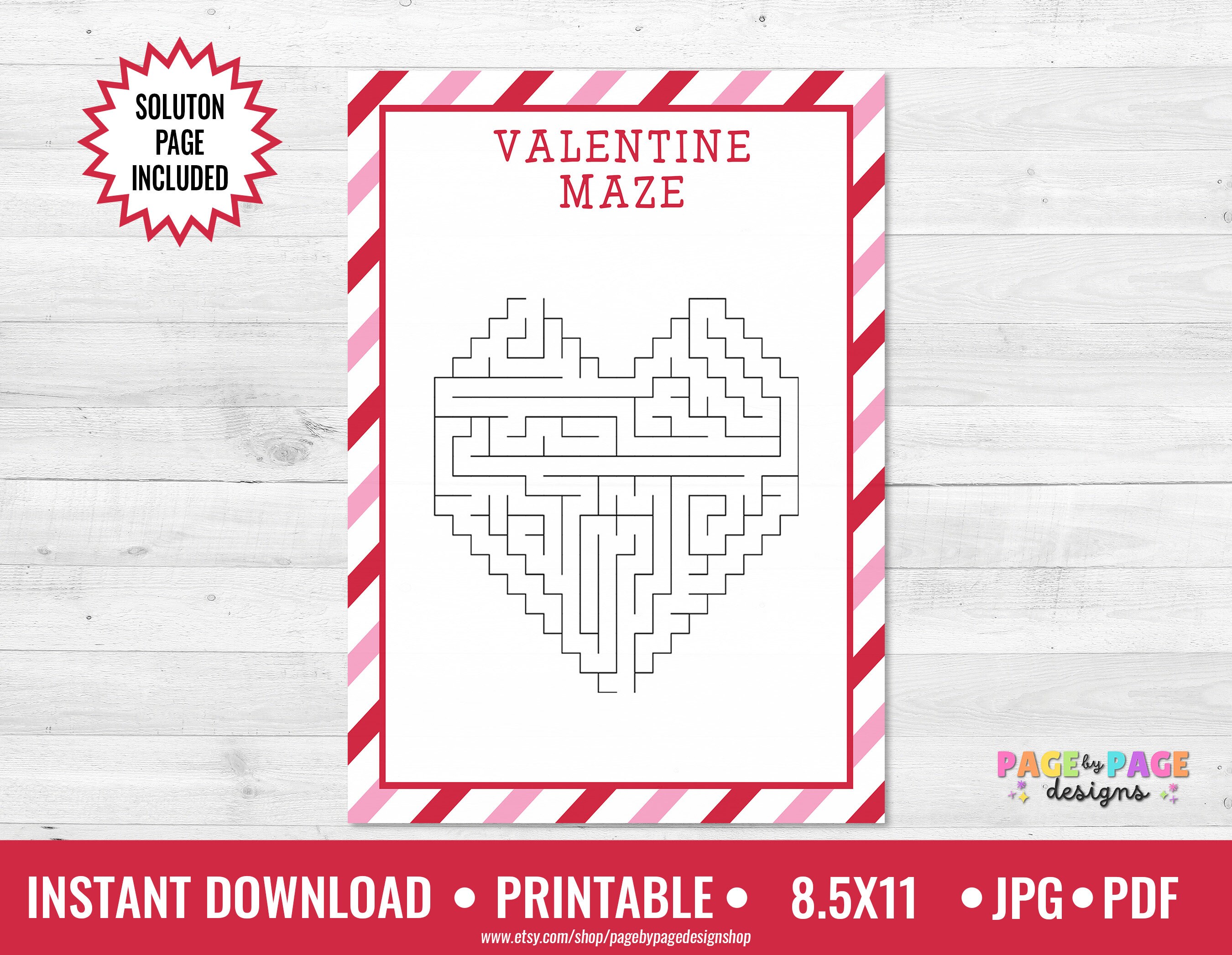 Valentine's Day Puzzles Crossword, Maze, Word Scramble, Wordsearch ...