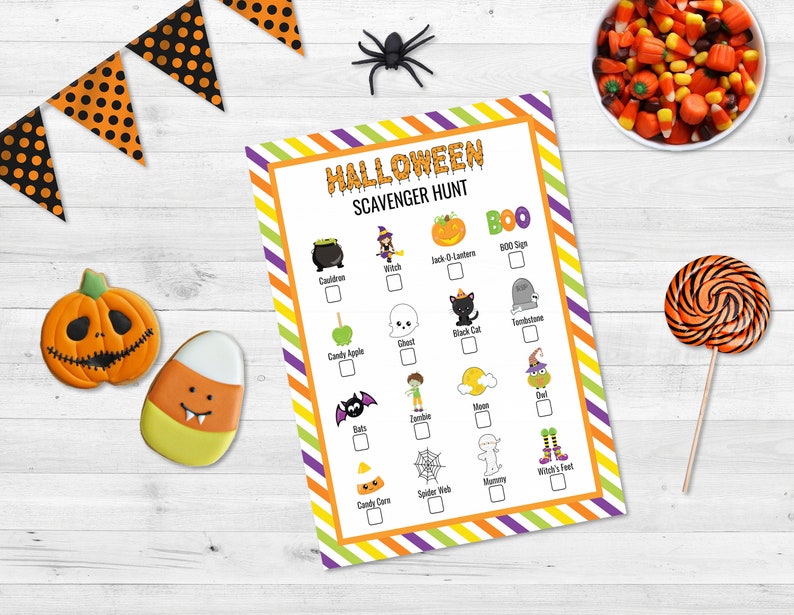 Halloween Scavenger Hunt Printable INSTANT DOWNLOAD-HAL001 - Etsy
