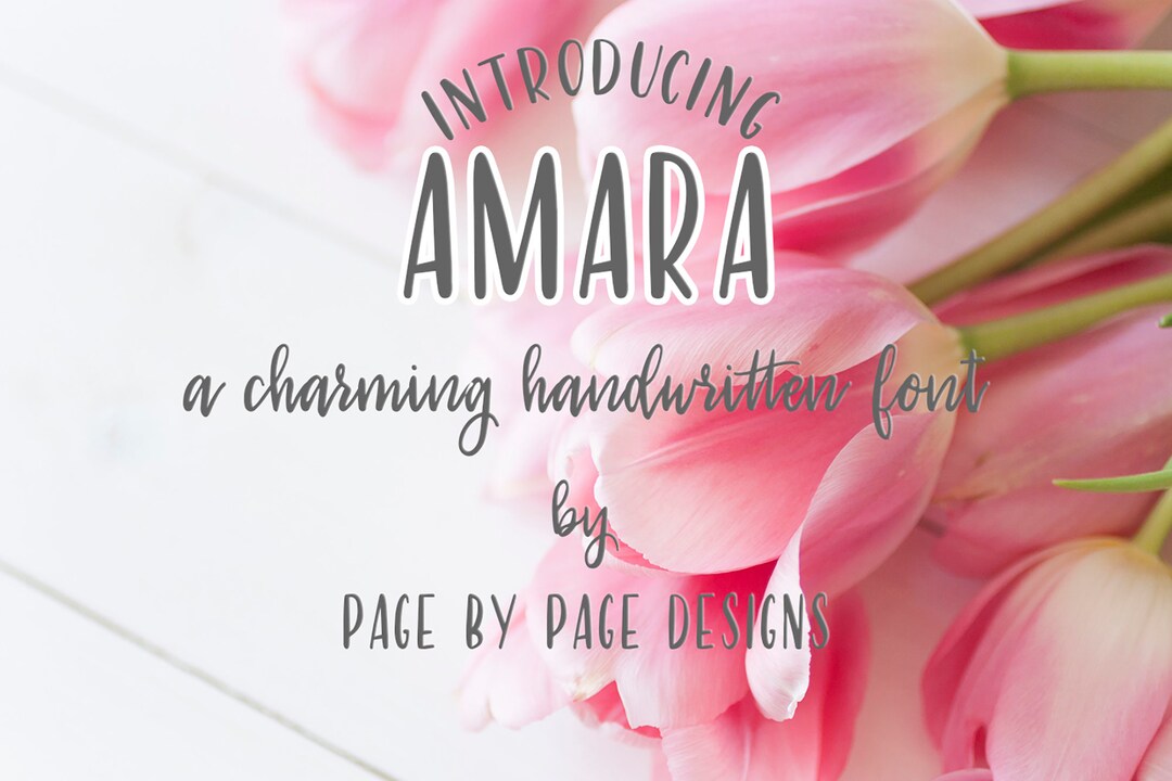 Amara Handrwritten Script Font - Etsy