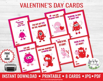 Frog Valentine's Day Cards Kids Printable Cute-instant | Etsy