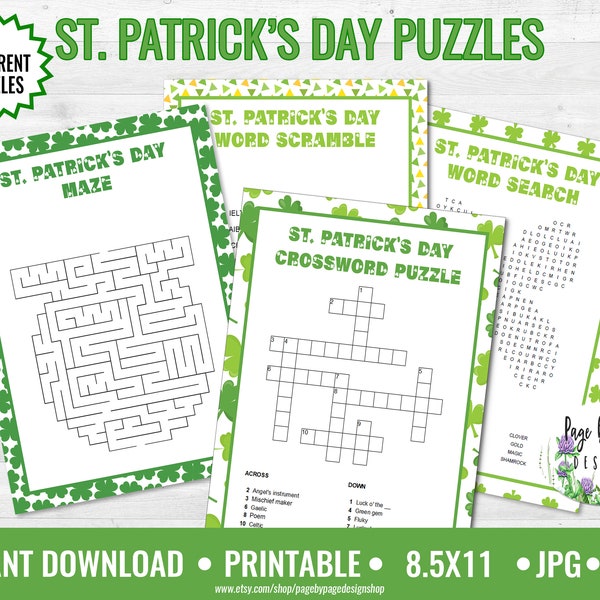 St Patricks Day Word Scramble - Etsy