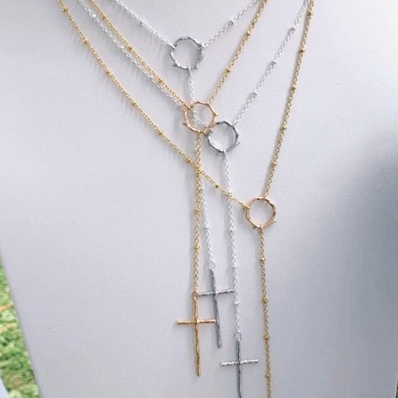 Cross and Crown Necklace - Etsy