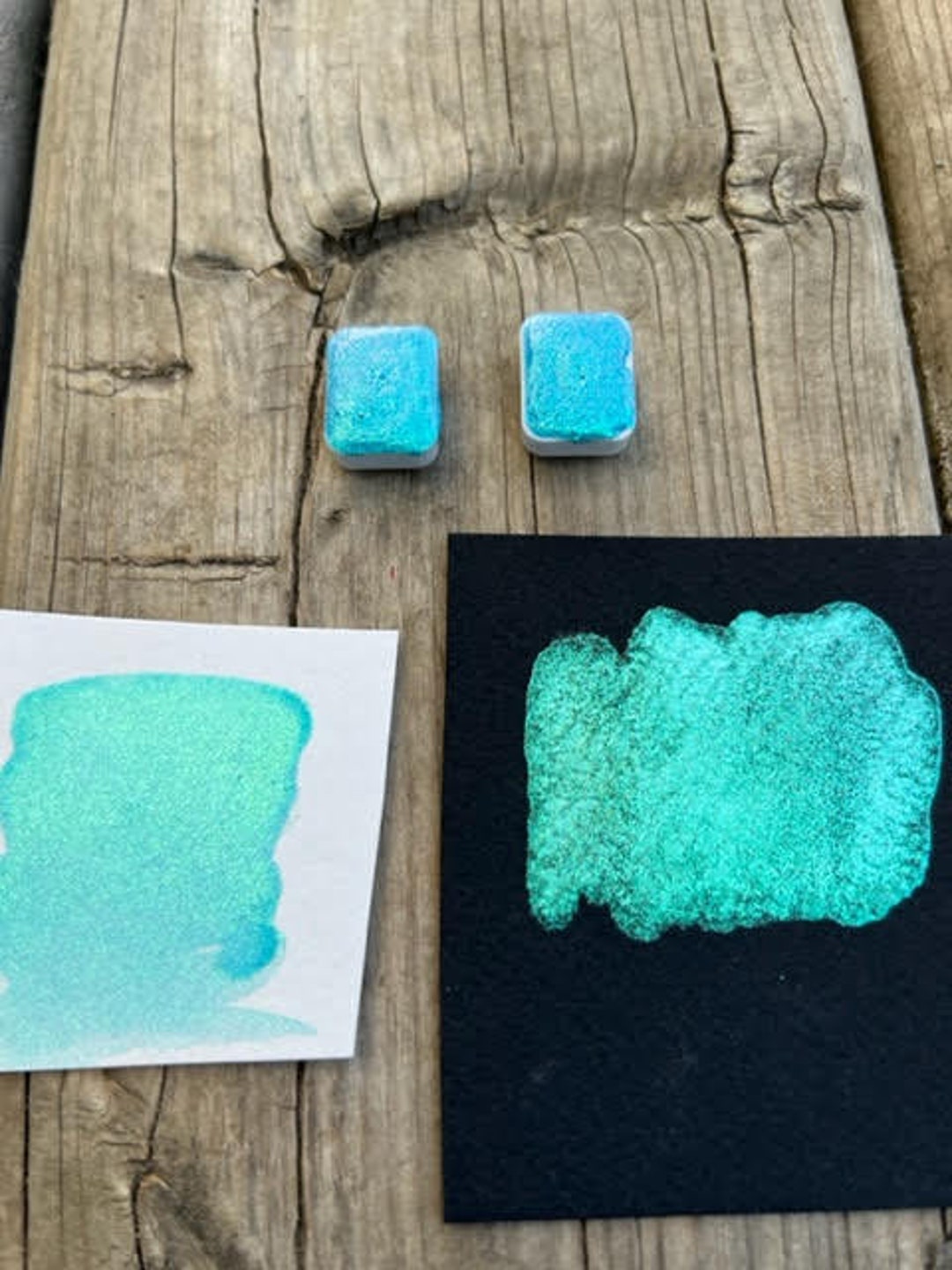 Frozen Color Shift Handmade Watercolor Colorshift Half Pan Paints Water ...