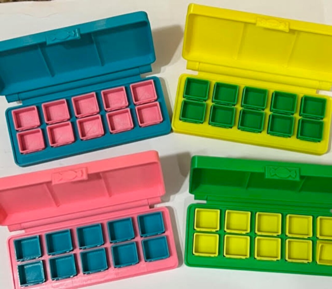 Retro 80's Mixed Color Paint Pallet Half Pan Empty Set Water Color ...