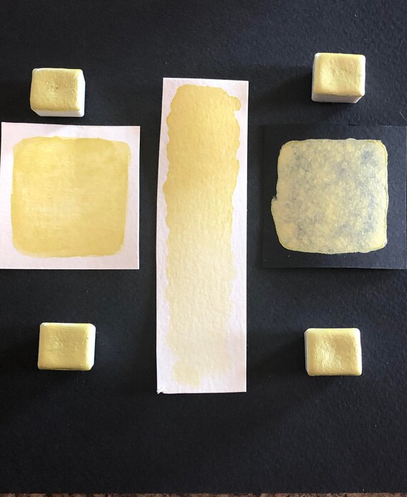 Champagne Mica Handmade Water Color Half Pan Paints - Etsy
