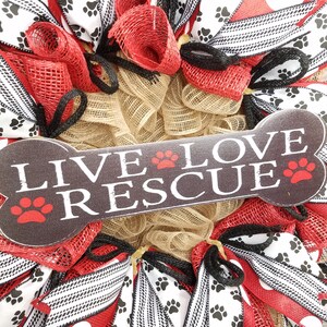 Dog Lover Wreath, Pet Rescue Wreath, Dog Decor, Front Door Decor, Live ...