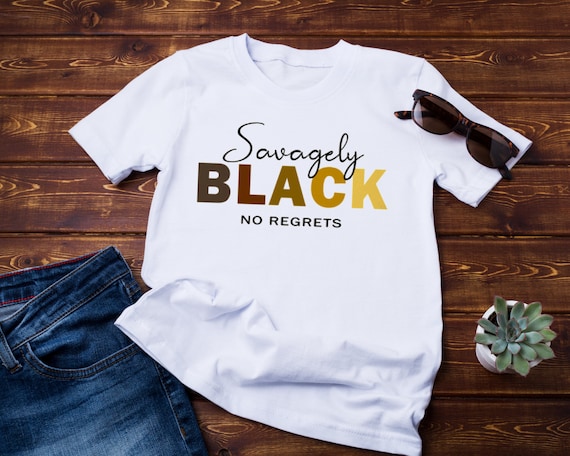 Savagely Black No Regrets T-Shirt TShirt T-Shirt Tops - Etsy.de