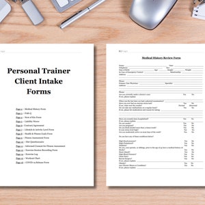 Printable Personal Trainer Client Intake Forms - Etsy
