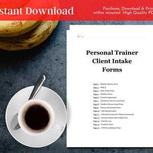 Printable Personal Trainer Client Intake Forms | Etsy