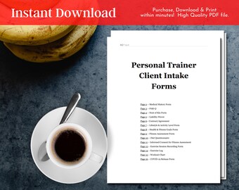 Personal Trainer Client Intake Forms - Etsy