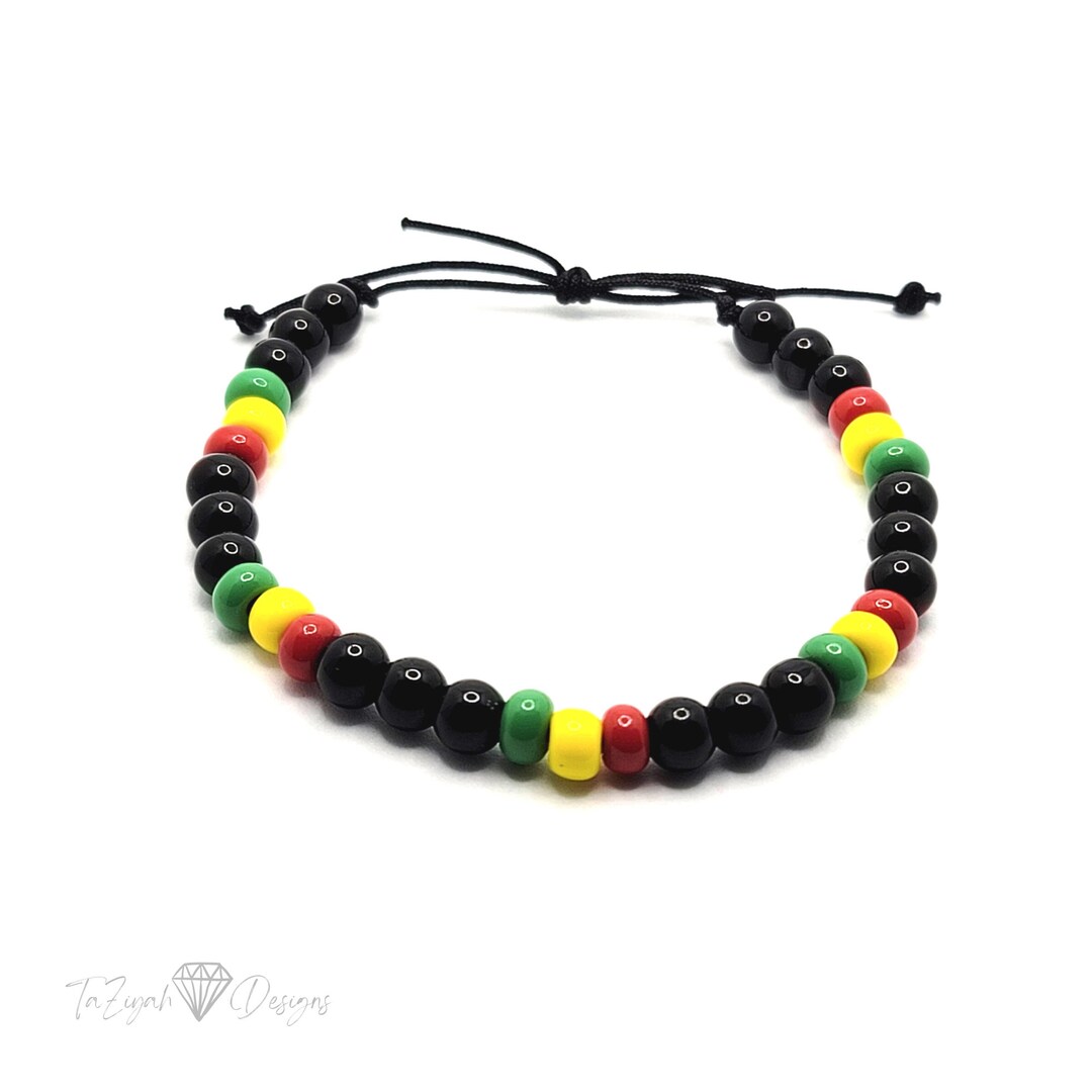 Adjustable Rasta Bracelet, Rasta Jewelry - Etsy