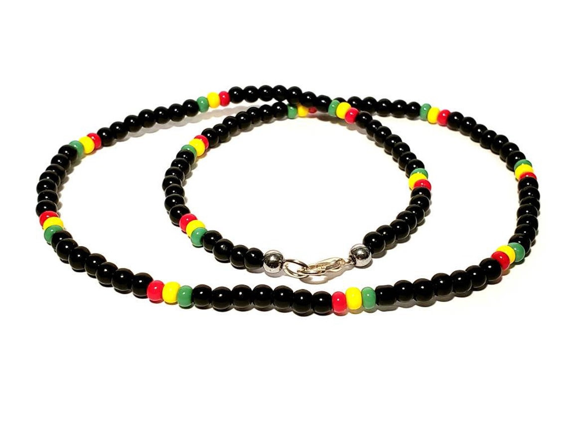 Rastafari Choker Rasta Necklace Jamaican Necklace Jah | Etsy