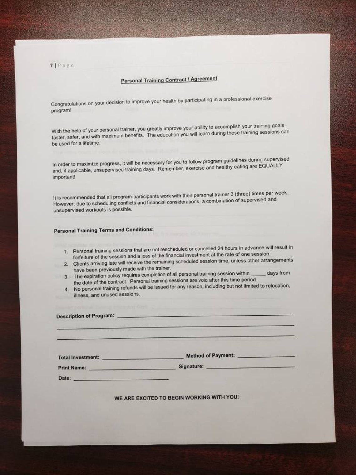 Printable Personal Trainer Client Intake Forms | Etsy