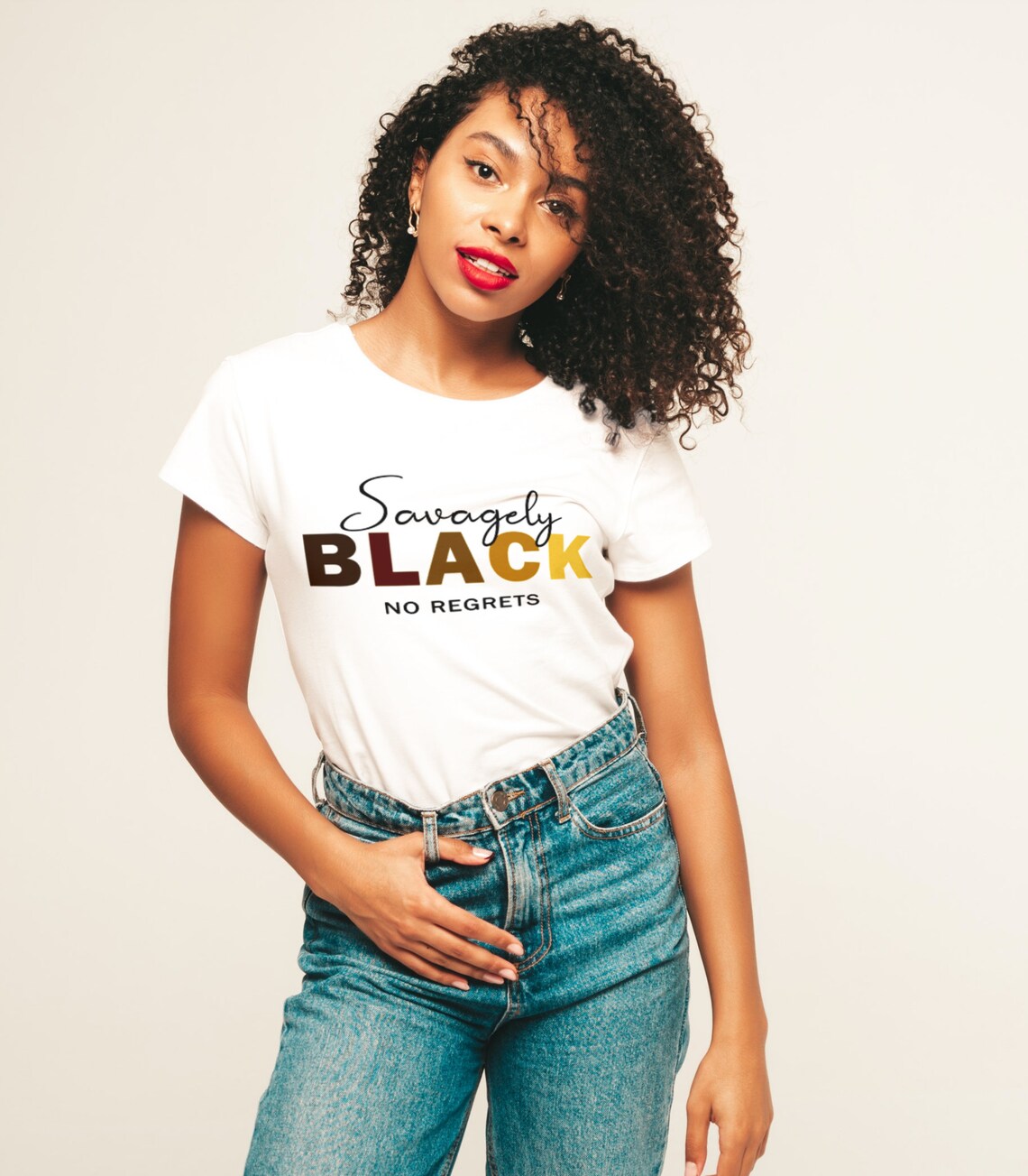 Savagely Black No Regrets T-shirt Tshirt T-shirt Tops - Etsy