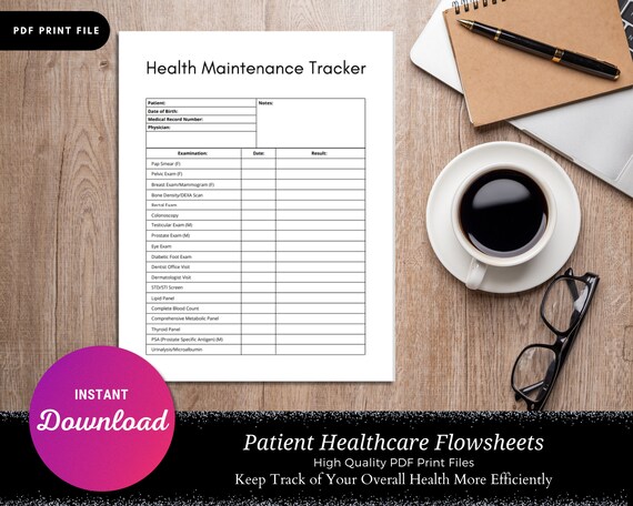Health Maintenance Flow Sheet