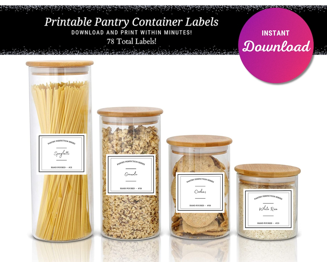 Pantry Labels Instant Download - Etsy