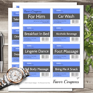 Downloadable Love Coupons | Favor Coupons | Intimate Coupons | Coupons ...