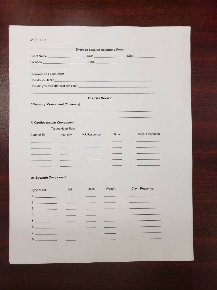 Printable Personal Trainer Client Intake Forms | Etsy