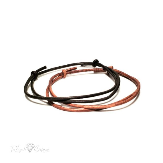 Adjustable Leather String Bracelet - Etsy