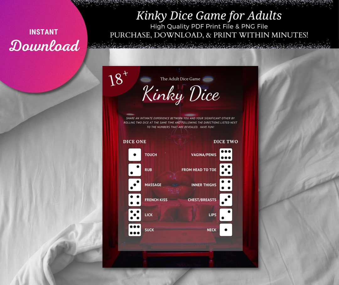 Kinky Dice Game for Adults, Instant Download, High Quality PDF File ...
