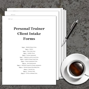 Printable Personal Trainer Client Intake Forms | Etsy