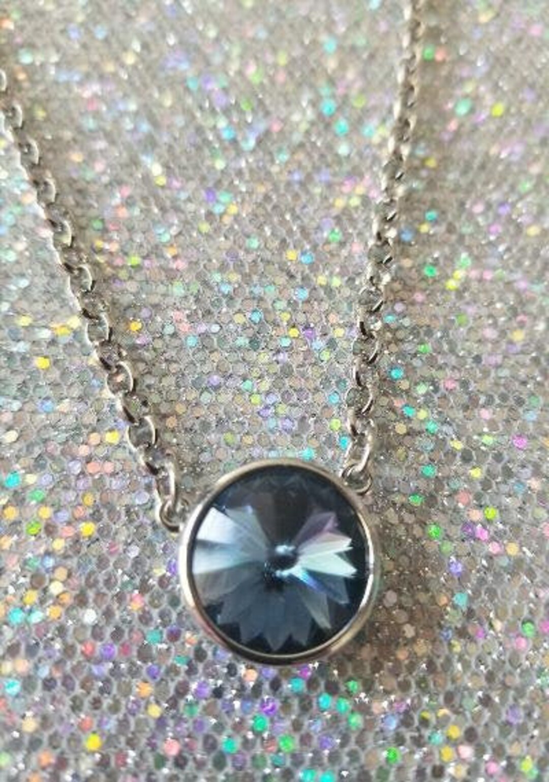Swarovski Denim Blue Crystal Necklace and Earrings Set - Etsy