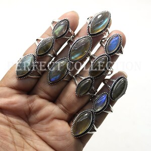 Wholesale Lot Natural Multi Labradorite Rings, Labradorite Gemstone ...