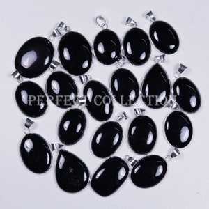Wholesale Lot Natural Black Onyx Pendants Black Onyx - Etsy