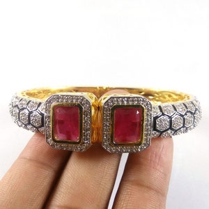 Imitation Ruby Indian Jewelry Bracelet Beautiful Cuff Bangle - Etsy