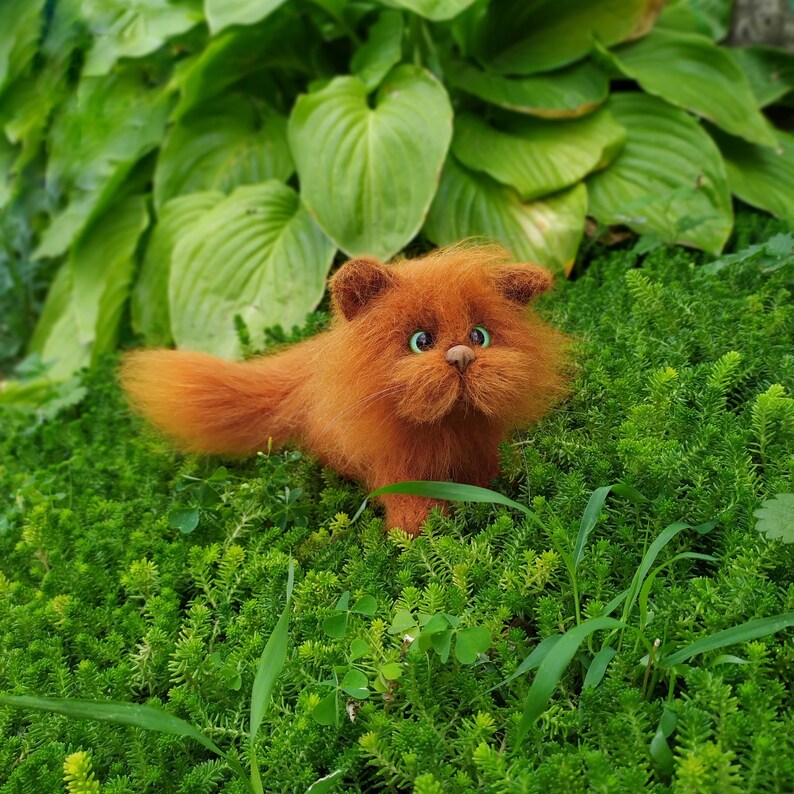 Crochet Fluffy Red Cat Pets Memorial Original Interior Toy - Etsy