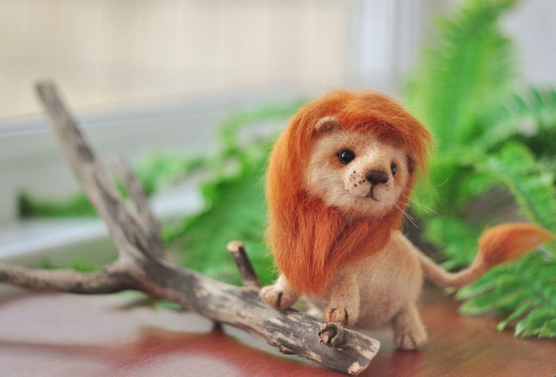 Little Lion Figurine, Authentic Designer Plushies, Collectible Stuffed ...
