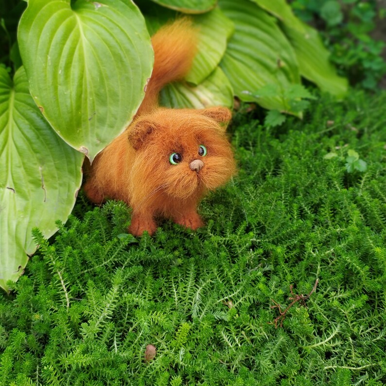 Crochet Fluffy Red Cat Pets Memorial Original Interior Toy - Etsy