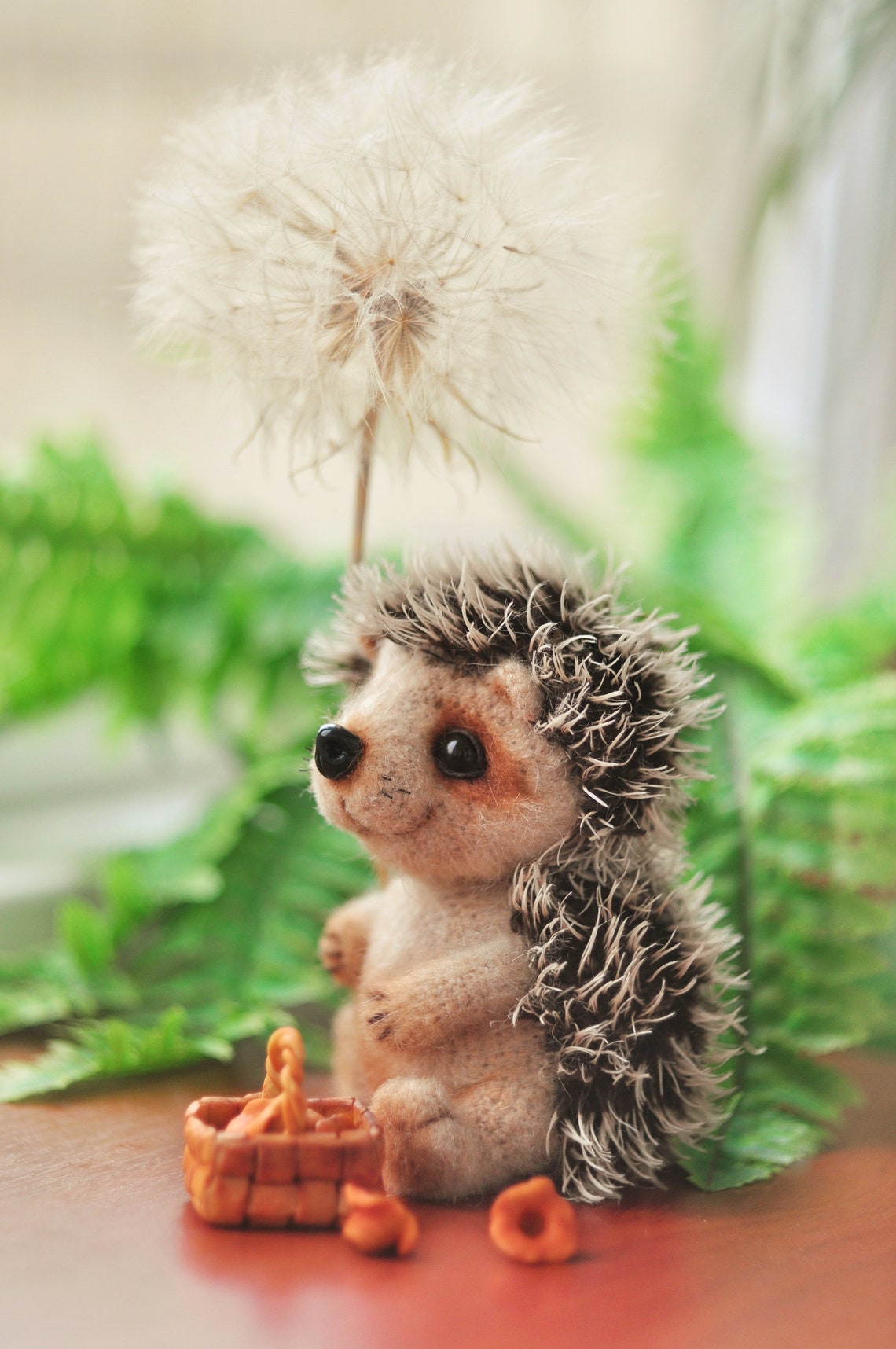 Little Hedgehog Miniature Desk Figurine - Cute Gift for Exotic Animal ...