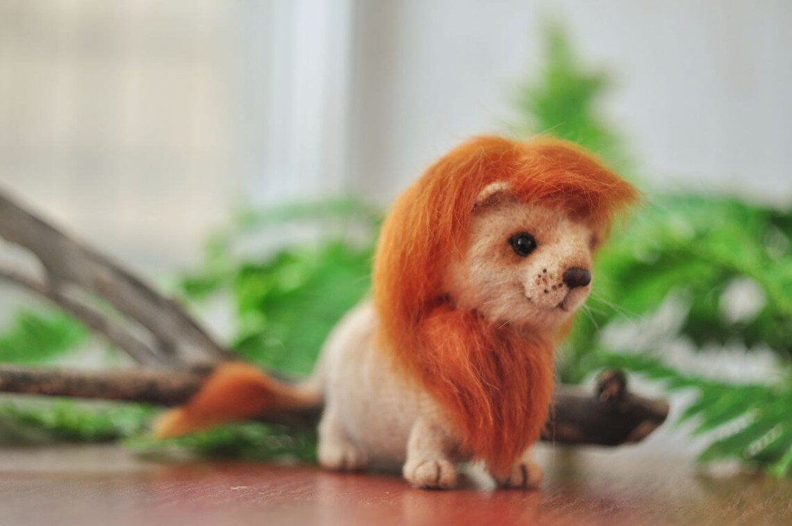 Little Lion Figurine authentic designer plushies Collectible | Etsy