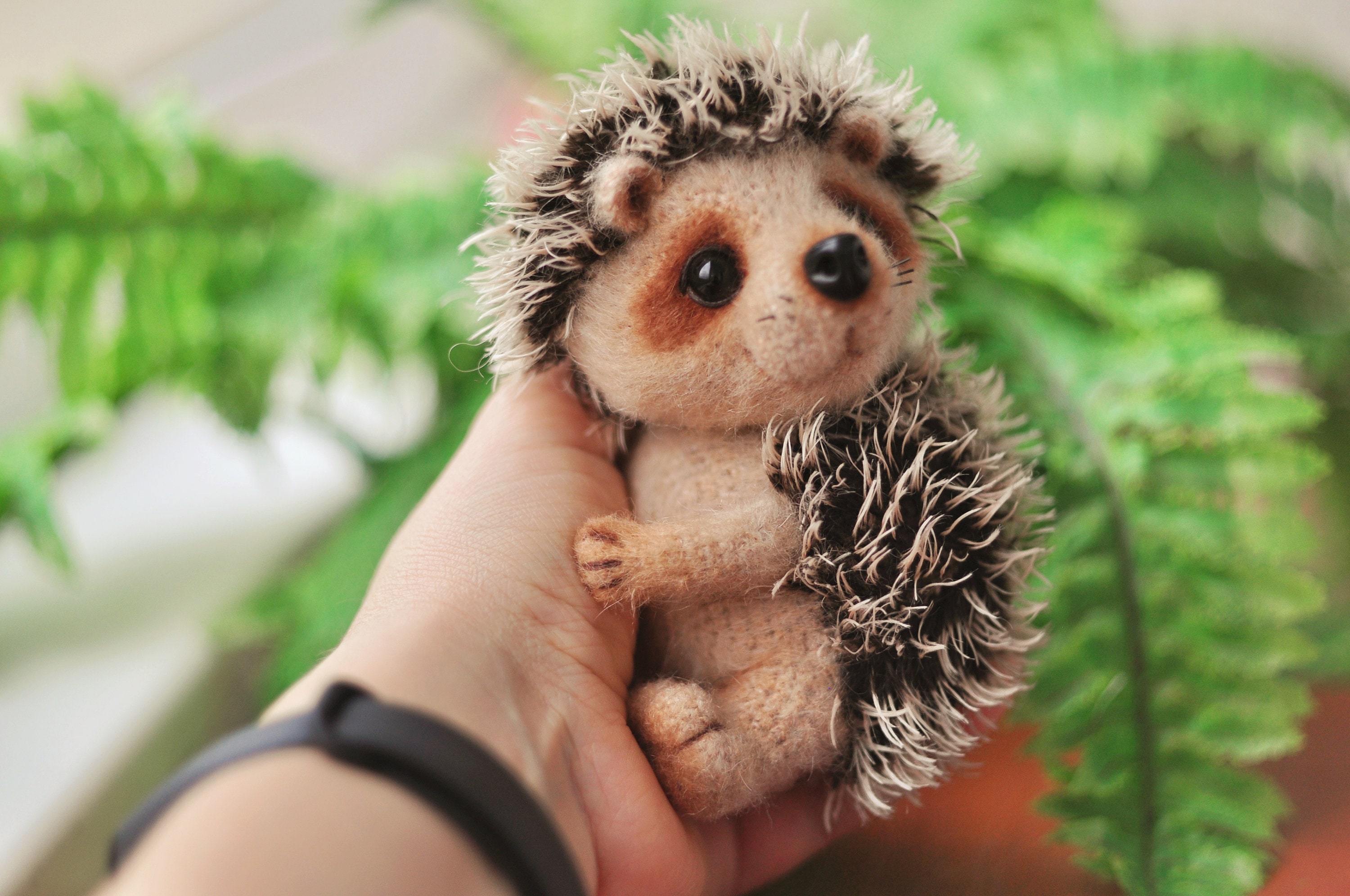 Little Hedgehog Miniature Desk Figurine - Cute Gift for Exotic Animal ...