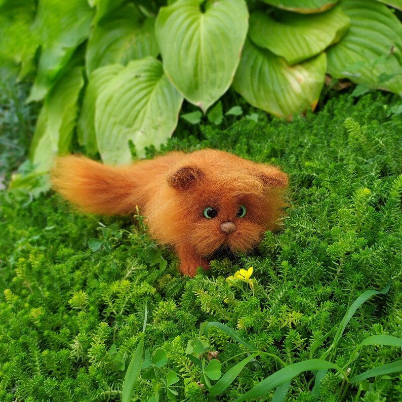 Crochet Fluffy Red Cat Pets Memorial Original Interior Toy - Etsy