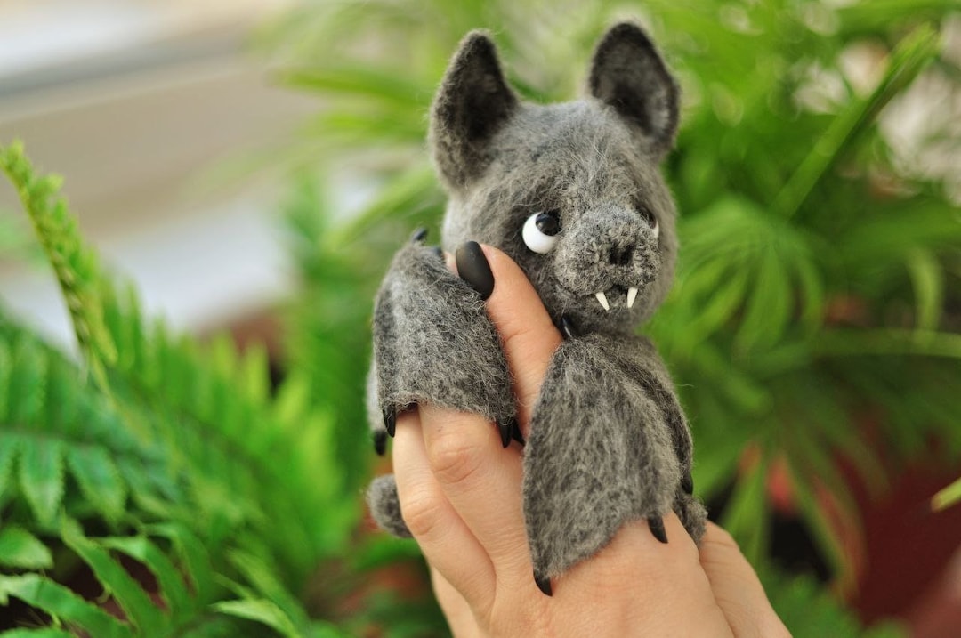 Miniature Bat Plushie - Collector’s Crochet Figurine for Bat Lovers ...