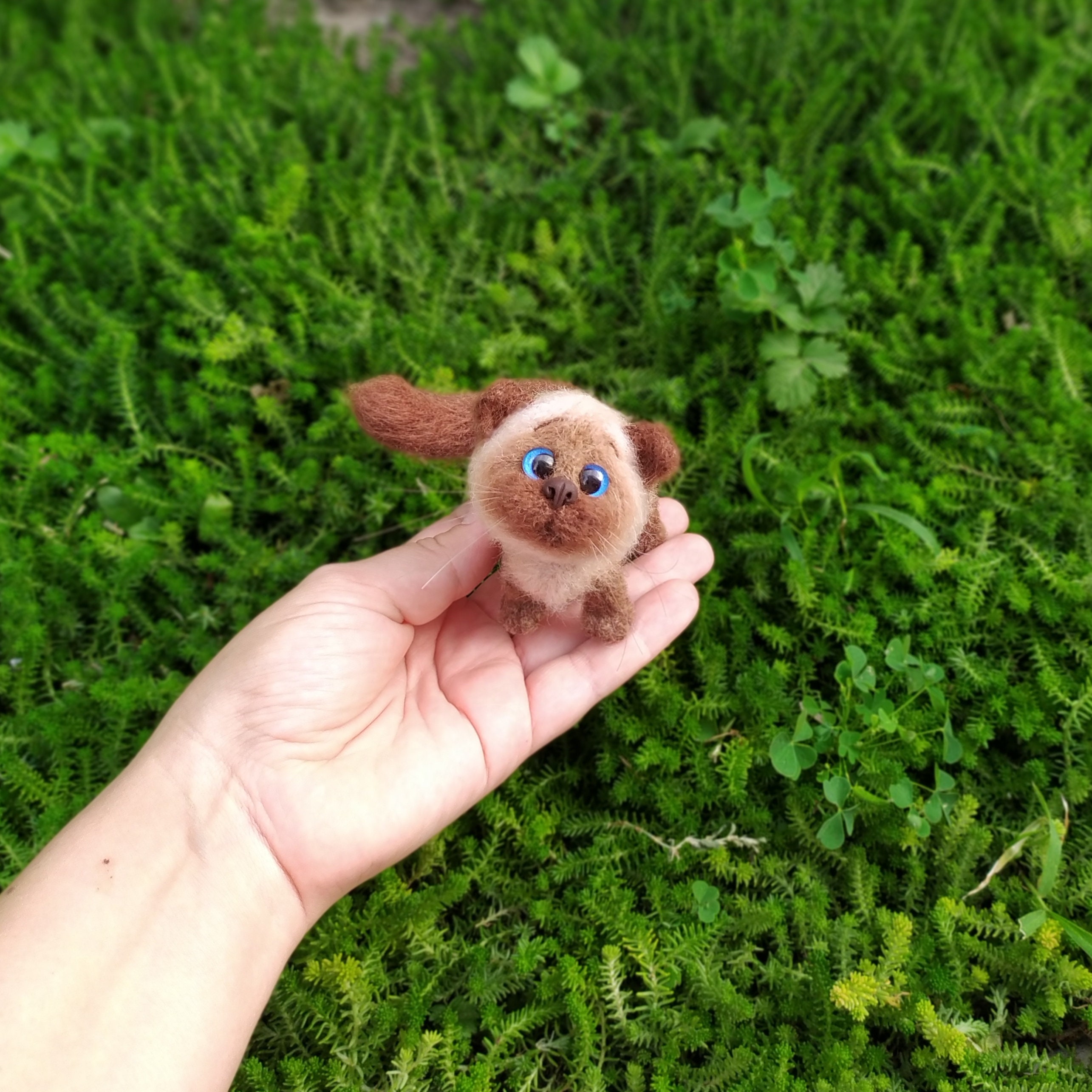 Crochet tiny siamese cat authentic designer plushies | Etsy