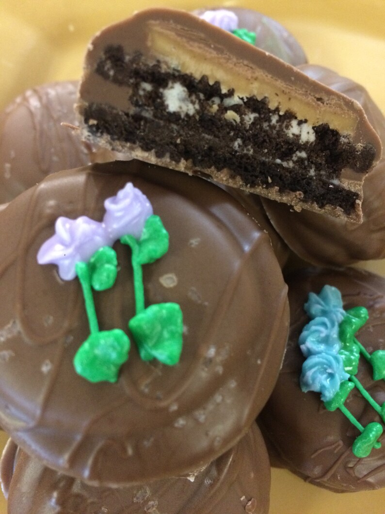 Chocolate dipped salted caramel oreo cookies | Etsy