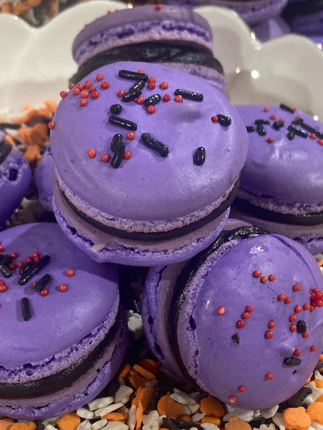 French Macarons: Black Chocolate Ganache, Individually Wrapped - Etsy