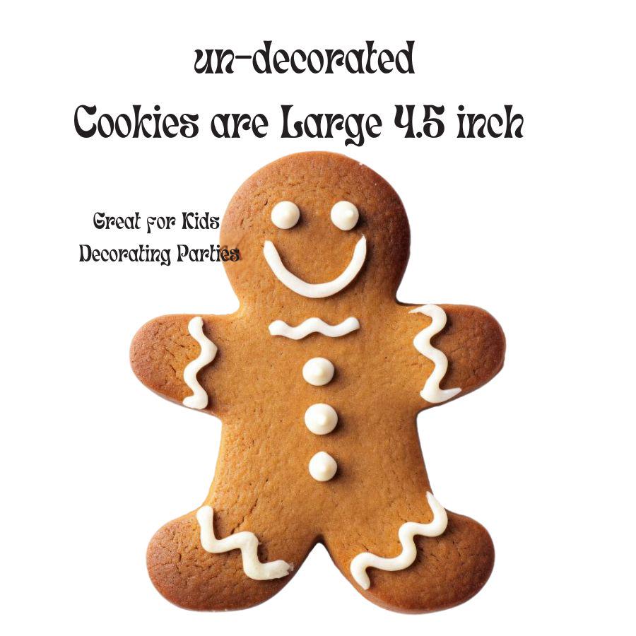70 Undecorated Gingerbread Man Cookies: Holiday Decorating Party Favors ...